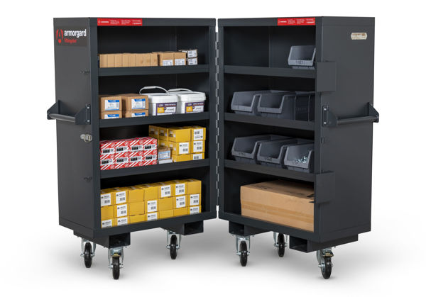 ARMORGARD TUFFBENCH+ FOLDING WORKBENCH C/W A HANDLE AND WHEELS