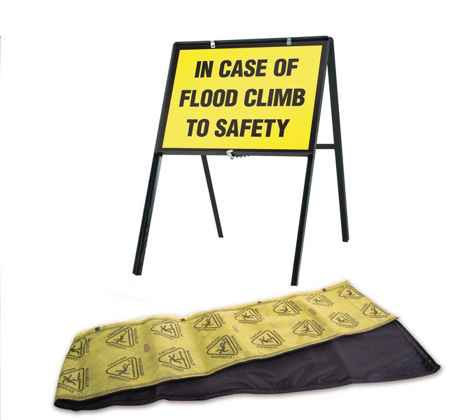 HYDROSNAKE AND IN CASE OF FLOOD CLIMB TO SAFETY SIGN KIT