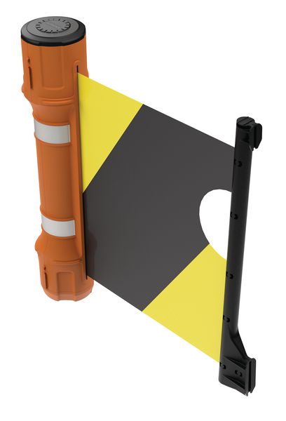 EASYEXTEND MAX RETRACTABLE BARRIER HEAD UNIT WITH YELLOW & BLACK TAPE
