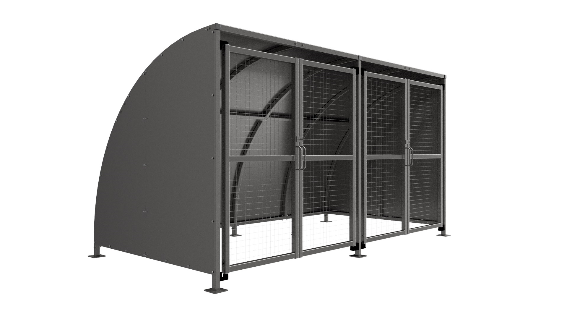 STRATFORD CYCLE SHELTER WITH MESH GATES