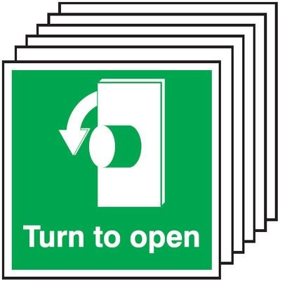 TURN TO OPEN ANTI-CLOCKWISE (PK/6)