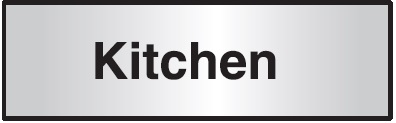 KITCHEN ARCHITECTURAL DOOR SIGN LEFT ALIGNED