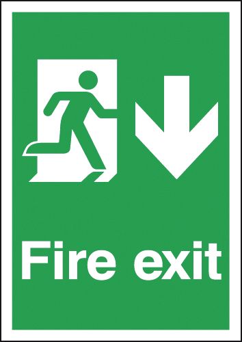 FIRE EXIT RUNNING MAN DOWN