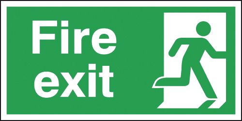 FIRE EXIT RUNNING MAN RIGHT