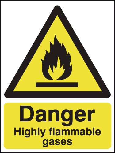 DANGER HIGHLY FLAMMABLE GASES