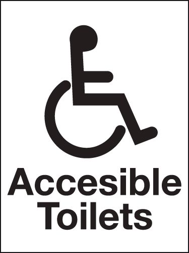 ACCESSIBLE TOILETS WASHROOM SIGN