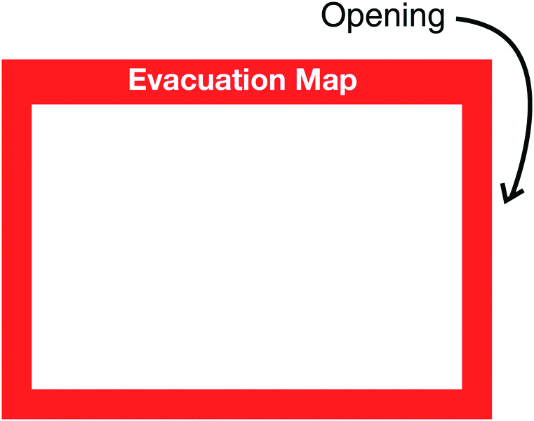 EVACUATION MAP INSERT SIGN