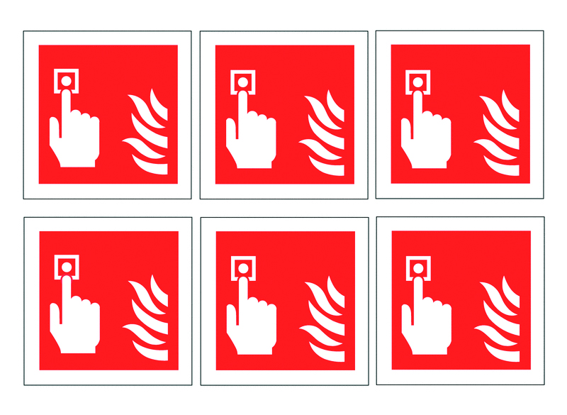 FIRE ALARM CALL POINT SYMBOLS - LABELS (PK/30)