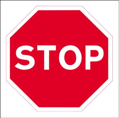 STOP - STANCHION SIGN