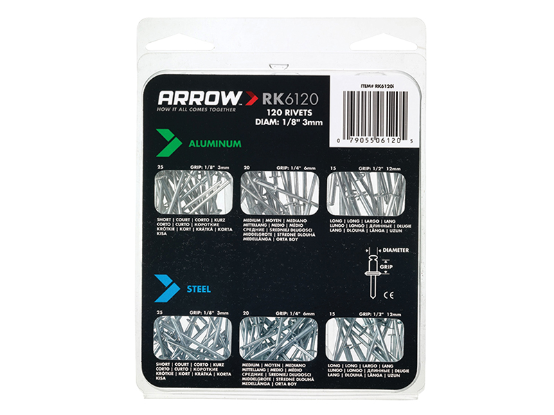 ARROW RK6120 MULTI RIVET PACK