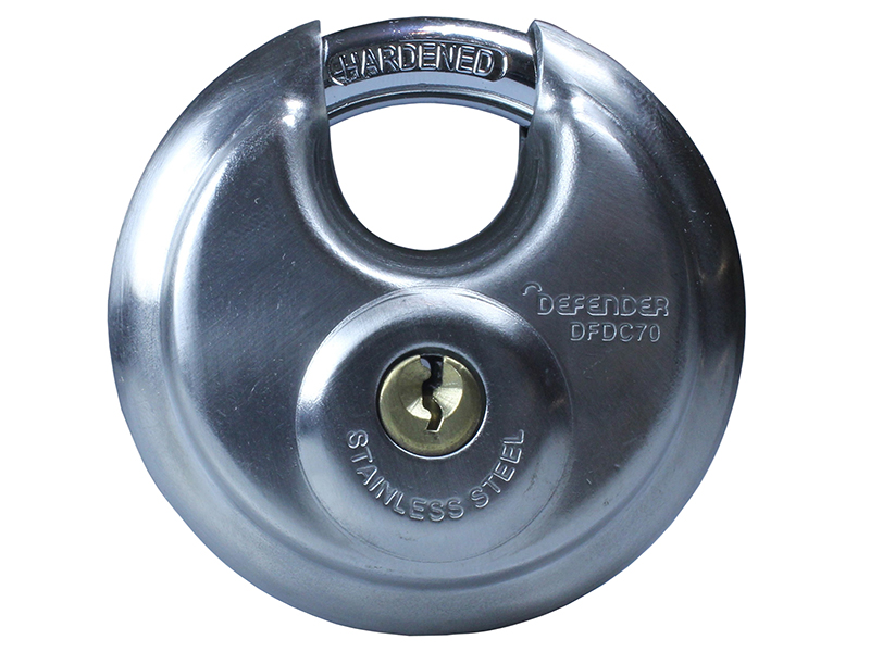 DEFENDER 70MM DISCUS PADLOCK TWINPACK