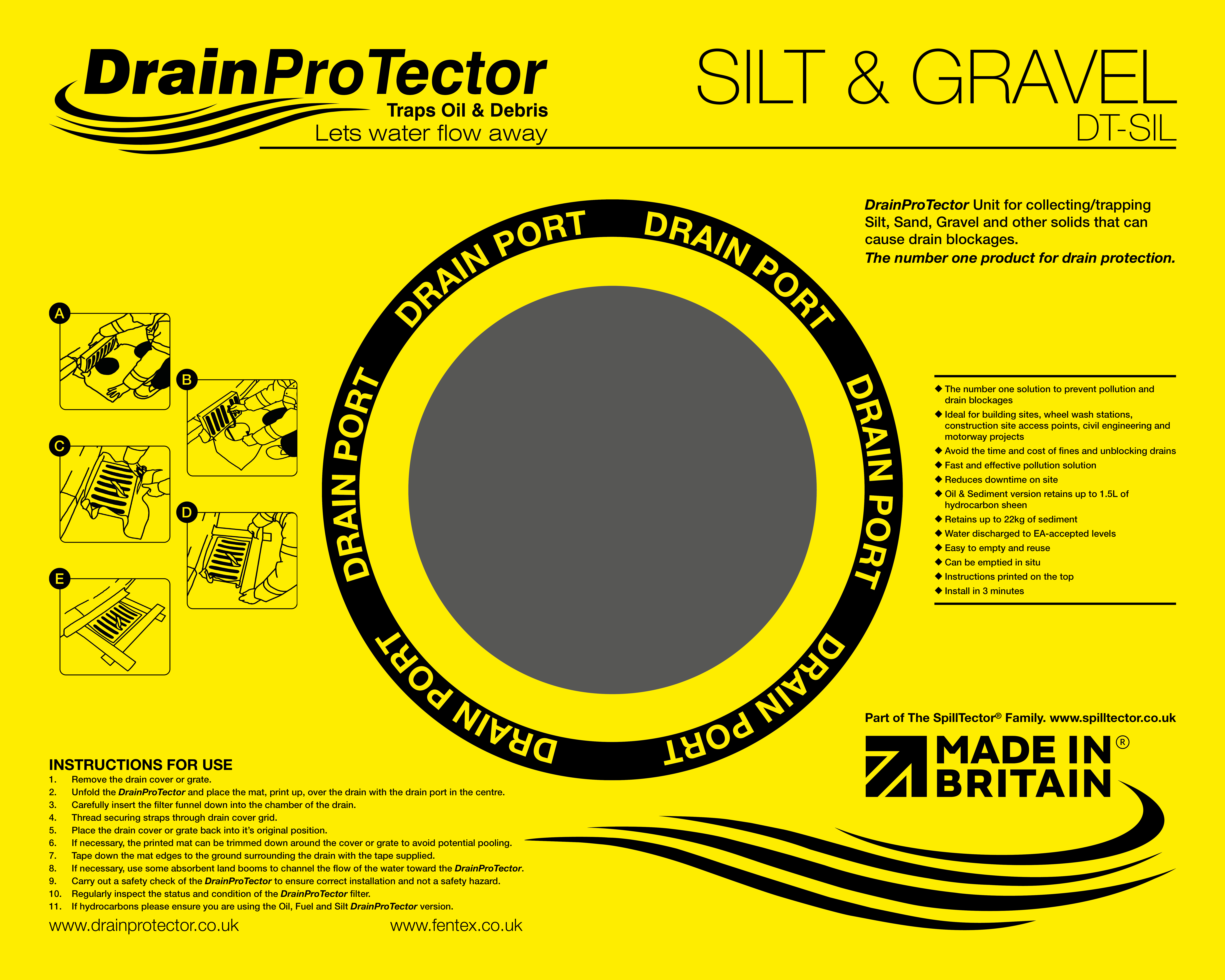 DRAINPROTECTOR FOR COLLECTING/TRAPPING SOLIDS