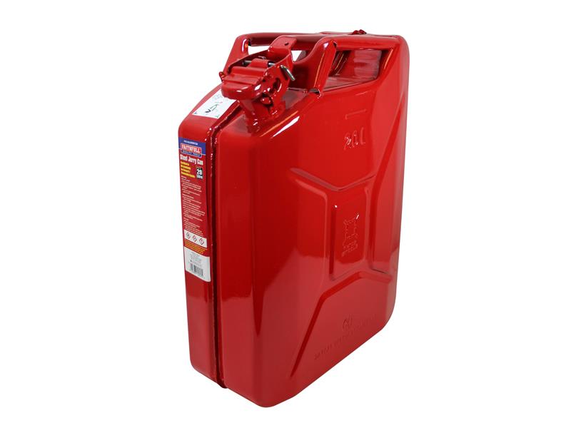 FAI/FULL RED JERRY CAN - METAL 20L