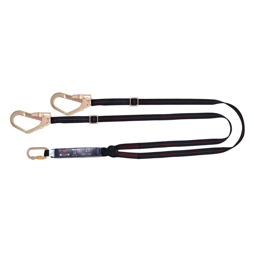 JSP SPARTAN 2M ADJUSTABLE TWIN FALL ARREST LANYARD