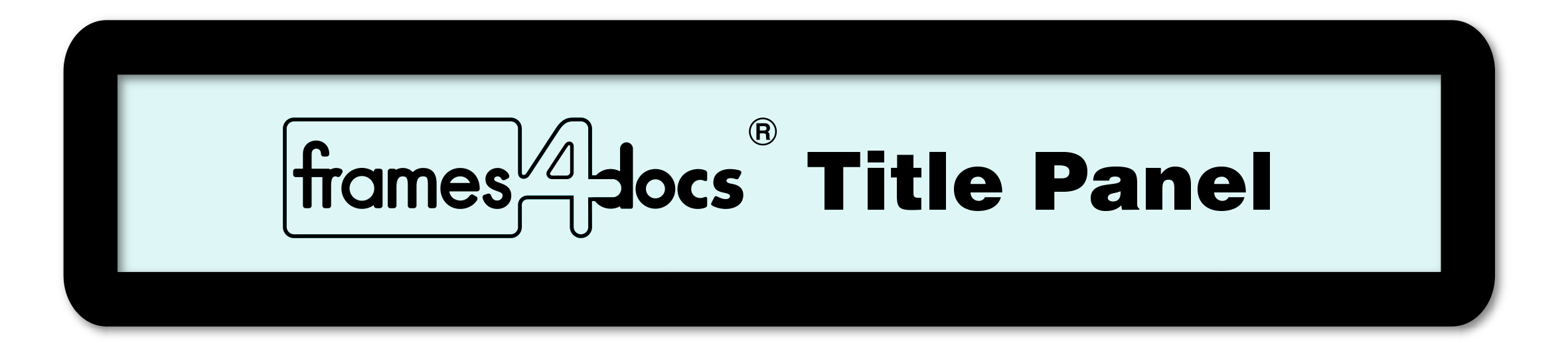 FRAMES4DOCS - TITLE BLOCK - SELF-ADHESIVE - BLACK - PACK OF 10
