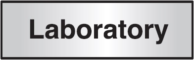 LABORATORY ARCHITECTURAL DOOR SIGN LEFT ALIGNED