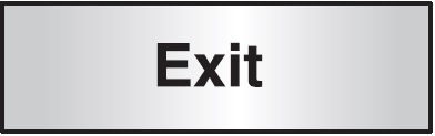 EXIT ARCHITECTURAL DOOR SIGN CENTRE ALIGNED