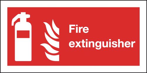 FIRE EXTINGUISHER SYMBOL &FLAMES