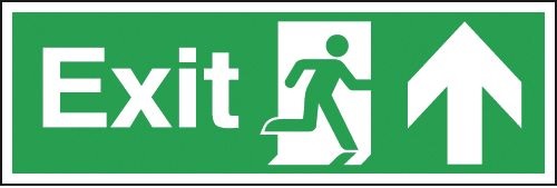 EXIT RUNNING MAN ARROW UP