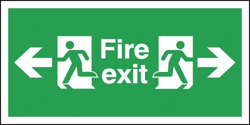 FIRE EXIT ARROW LEFT & RIGHT