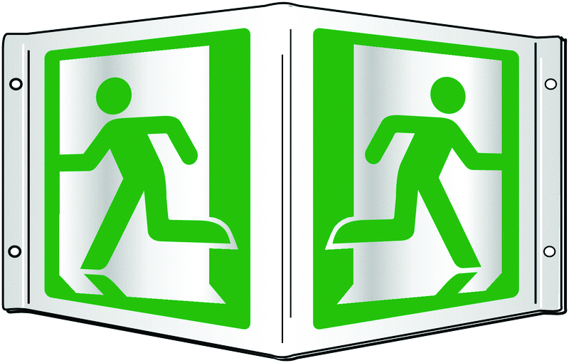 RUNNING MAN SYMBOL PROJECTING 3D SIGN