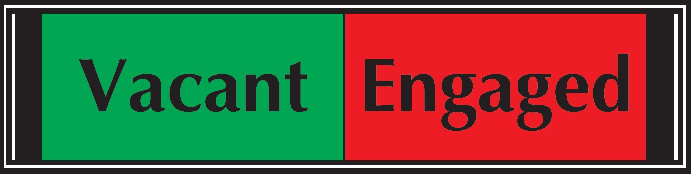VACANT/ENGAGED SLIDER SIGN