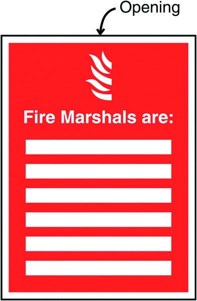 FIRE MARSHALS ARE INSERT SIGN