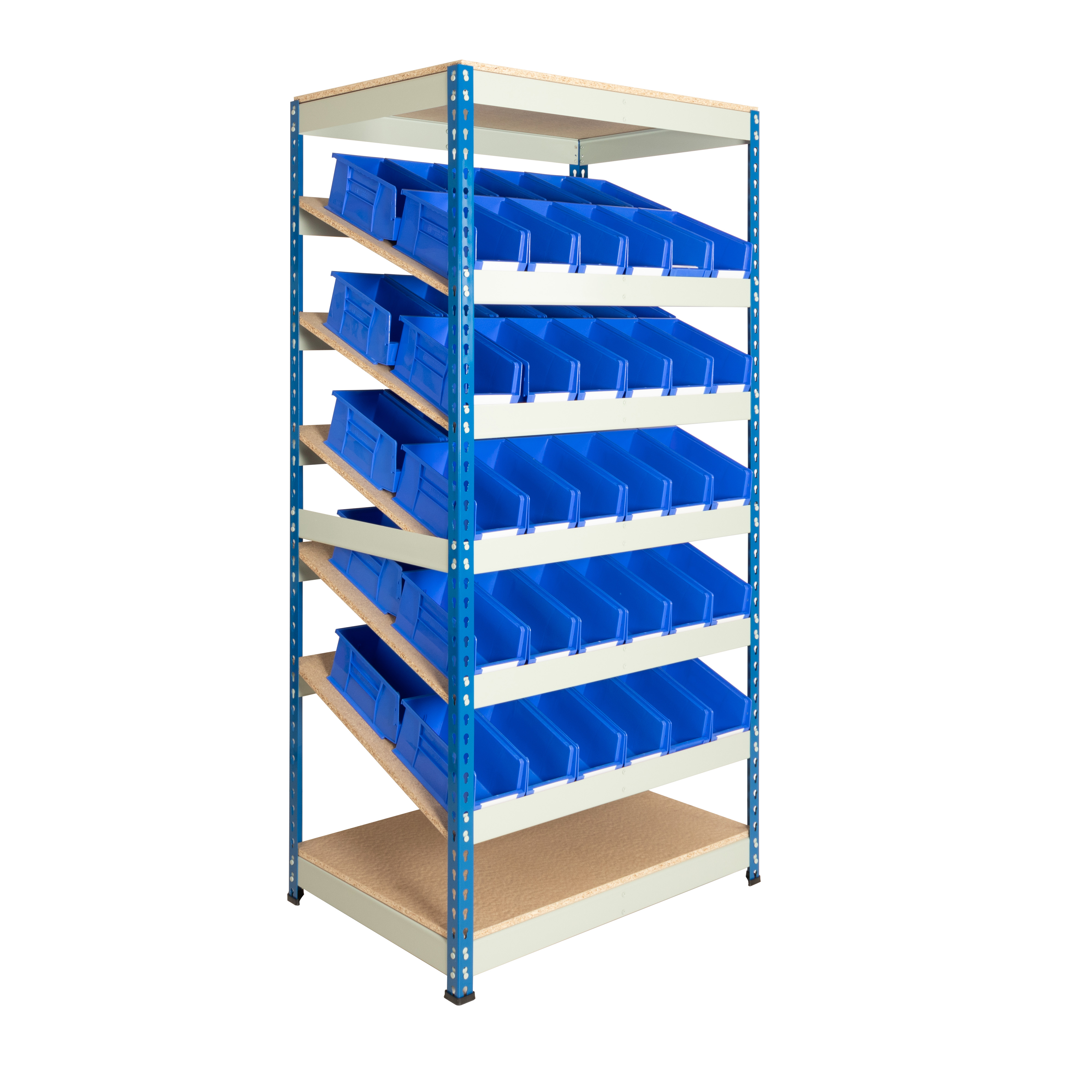 KANBAN SHELVING C/W 5 X SLOPING SHELVES