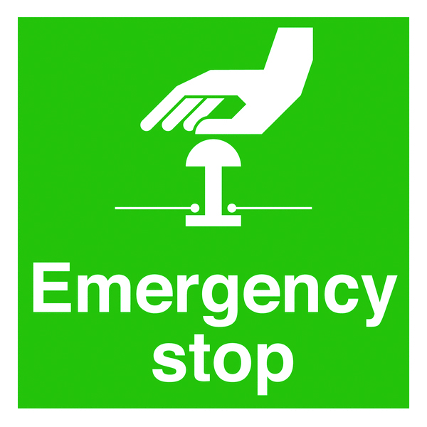 EMERGENCY STOP - LABELS (PK/10)