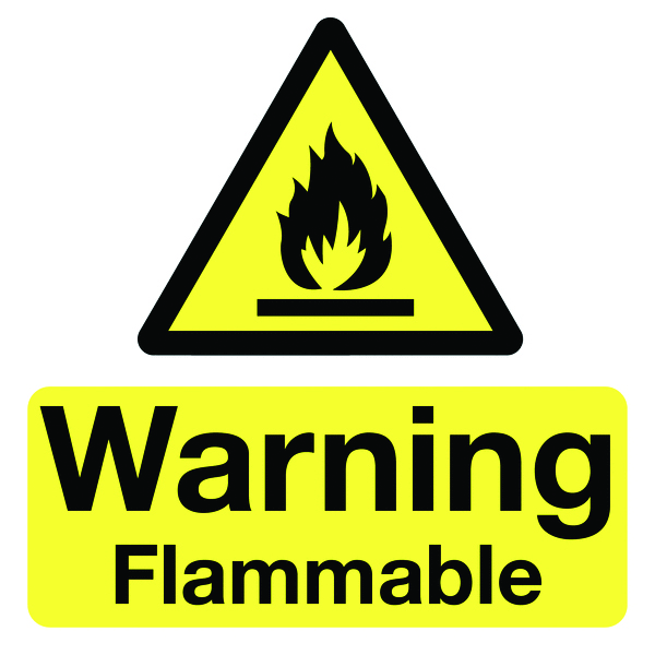 WARNING FLAMMABLE - LABELS (PK/10)