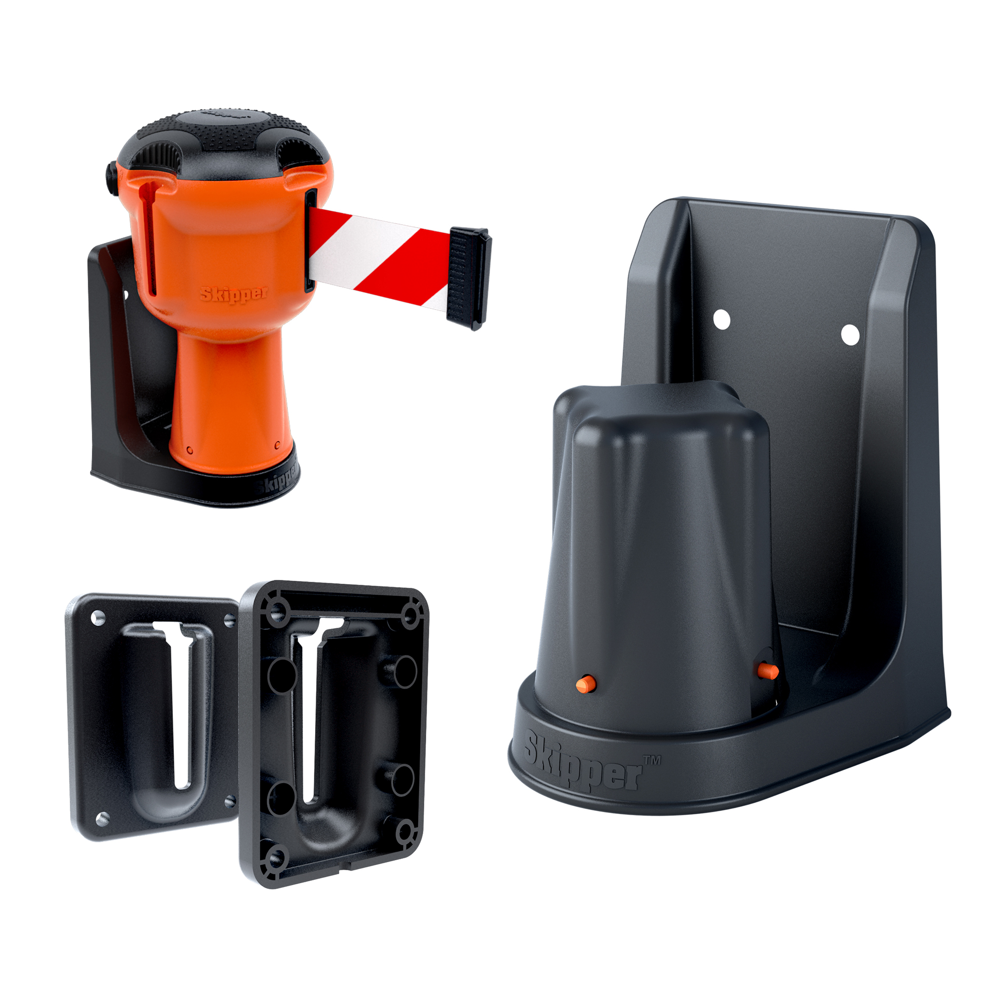 1 SKIPPER, 1 WALL SUPPORT BRACKET & 1 WALL RECEIVER CLIP