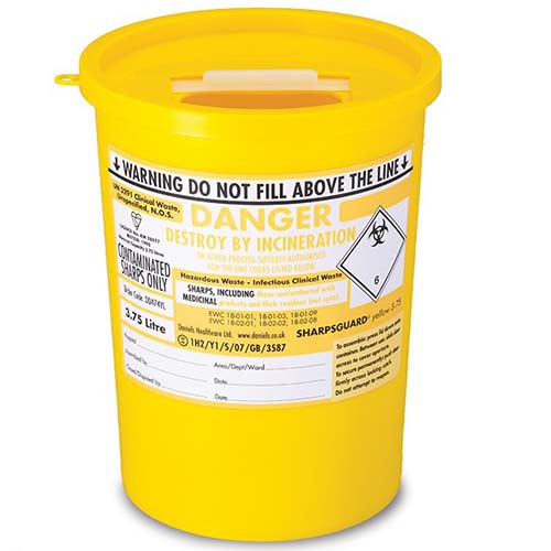 SHARPS DISPOSAL BIN 3.75L