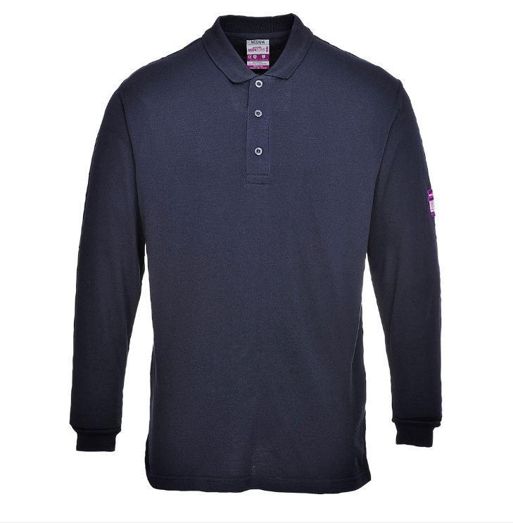 FLAME RESISTANT ANTI-STATIC LONG SLEEVE POLO SHIRT