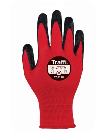 AQUATEK-DELTA CUT LEVEL D DUAL LATEX COATED GLOVE-GREEN