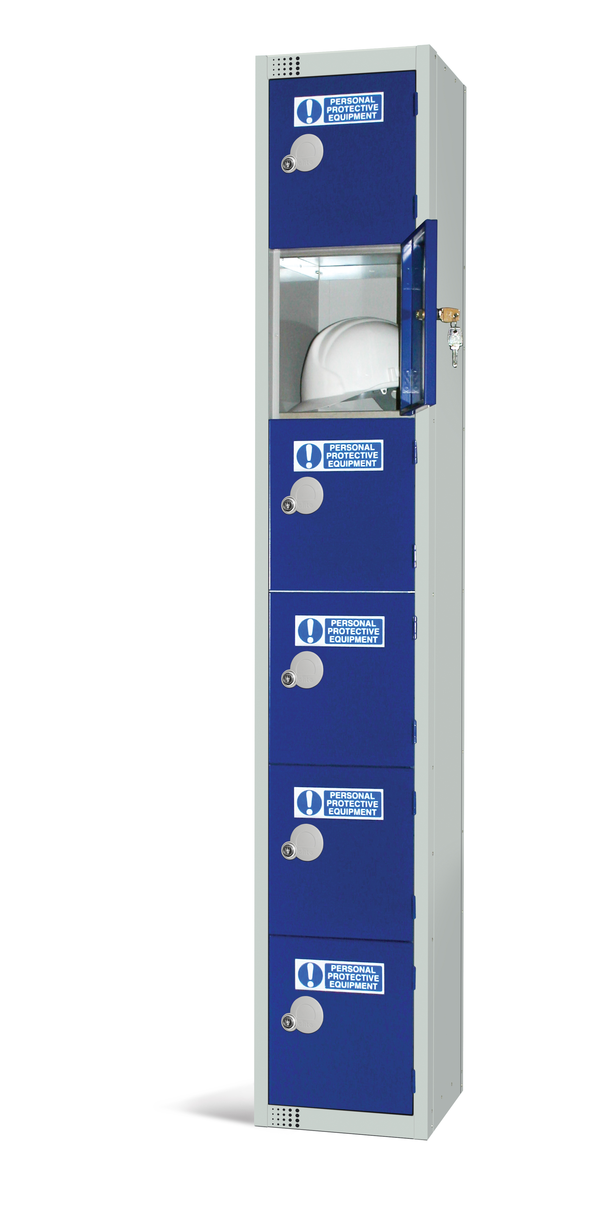 PPE SIX DOOR LOCKER-GREY/BLUE (1800x300x300)
