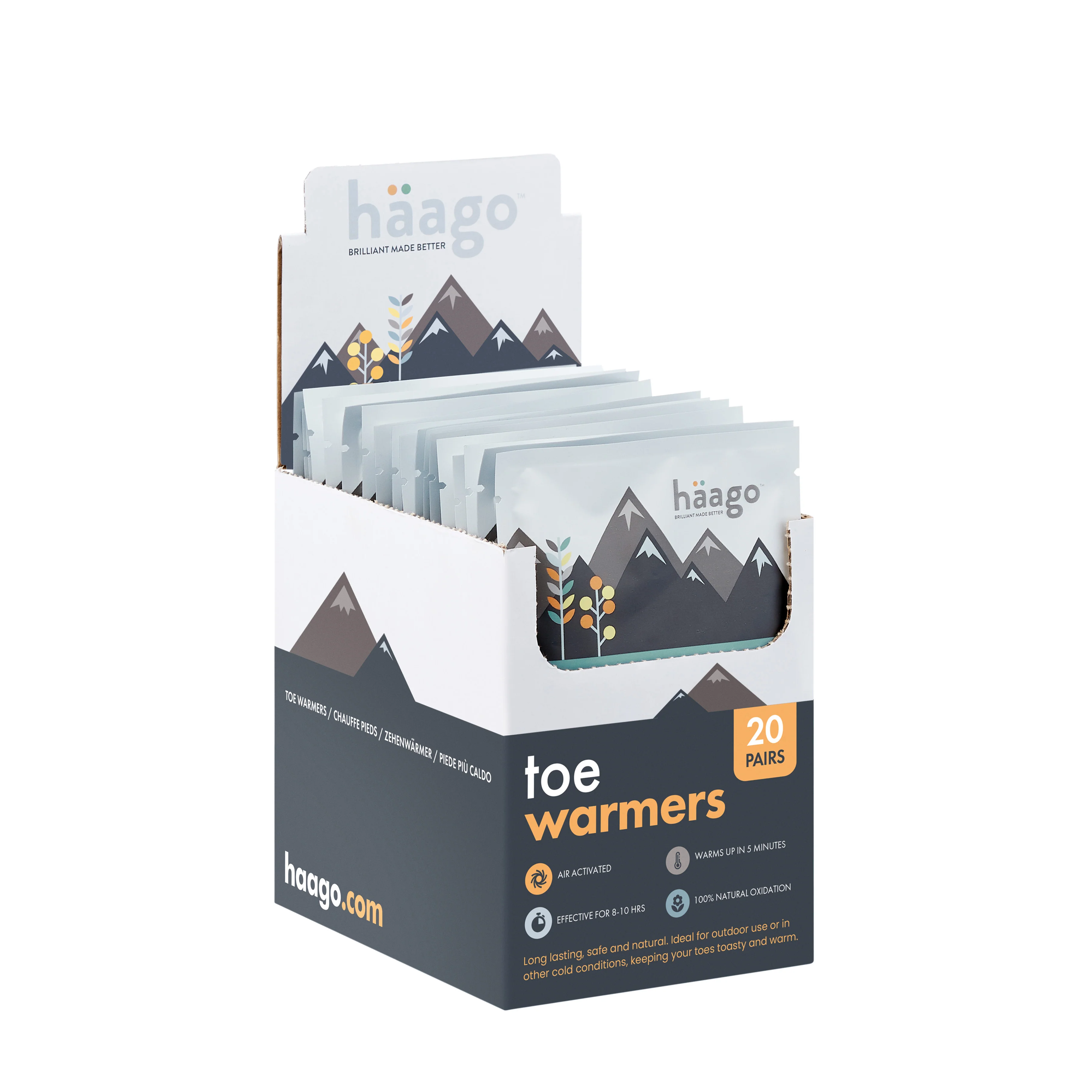 HAAGO TOE WARMER (BOX OF 20 PAIRS)
