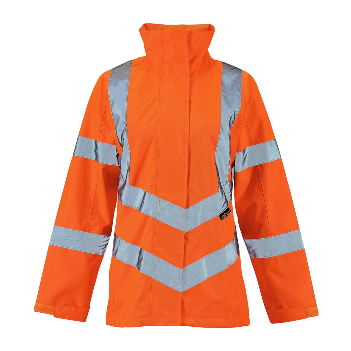 LADIES HI VIS ORANGE LIGHTWEIGHT JACKET