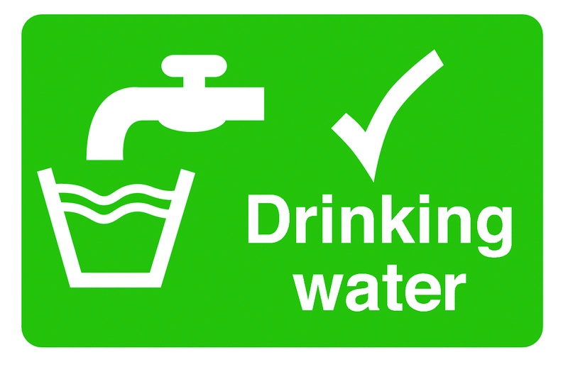 DRINKING WATER - LABELS (PK/6)