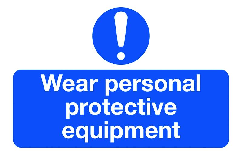 WEAR PERSONAL PROTECTIVE EQUIPMENT - LABELS (PK/6)