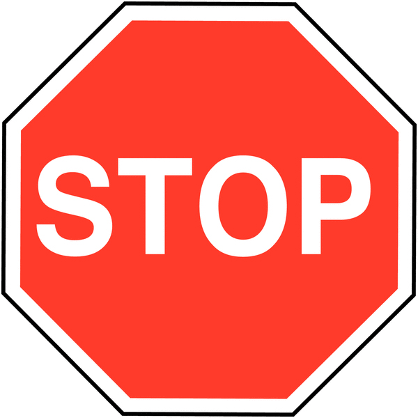 STOP CLASS 1 REFLECTIVE TRAFFIC SIGN