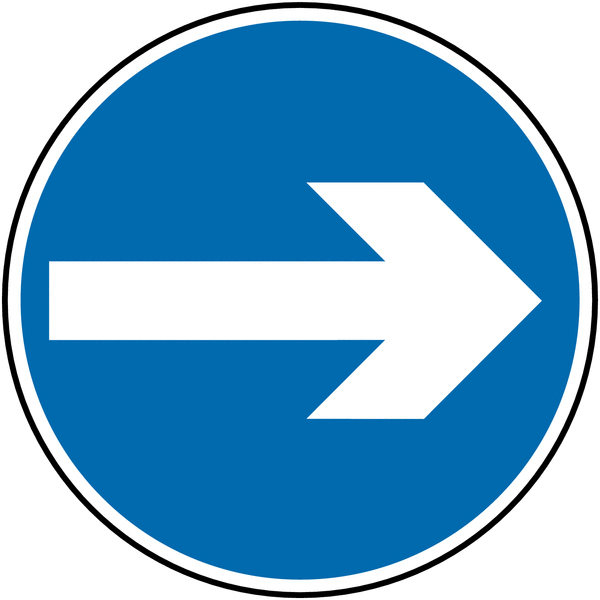 ARROW RIGHT CLASS 1 REFLECTIVE TRAFFIC SIGN