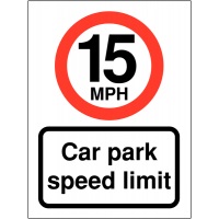 15MPH CAR PARK SPEED LIMIT