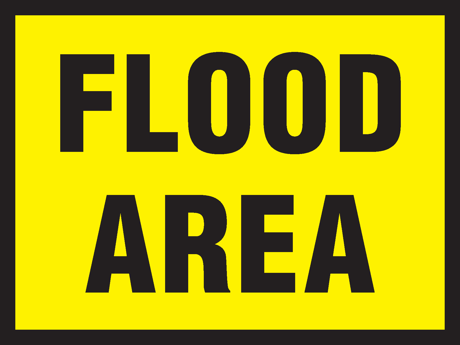 FLOOD AREA STANCHION SIGN - STANCHION SIGN