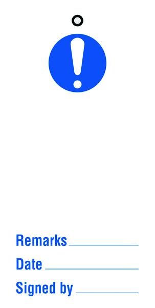 MANDATORY BLANK MAINTENANCE SAFETY TAG